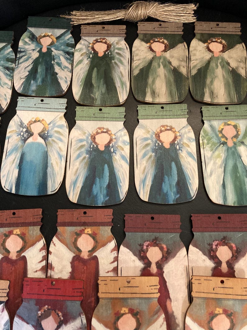 Angel Mason Jar Ornaments - Etsy
