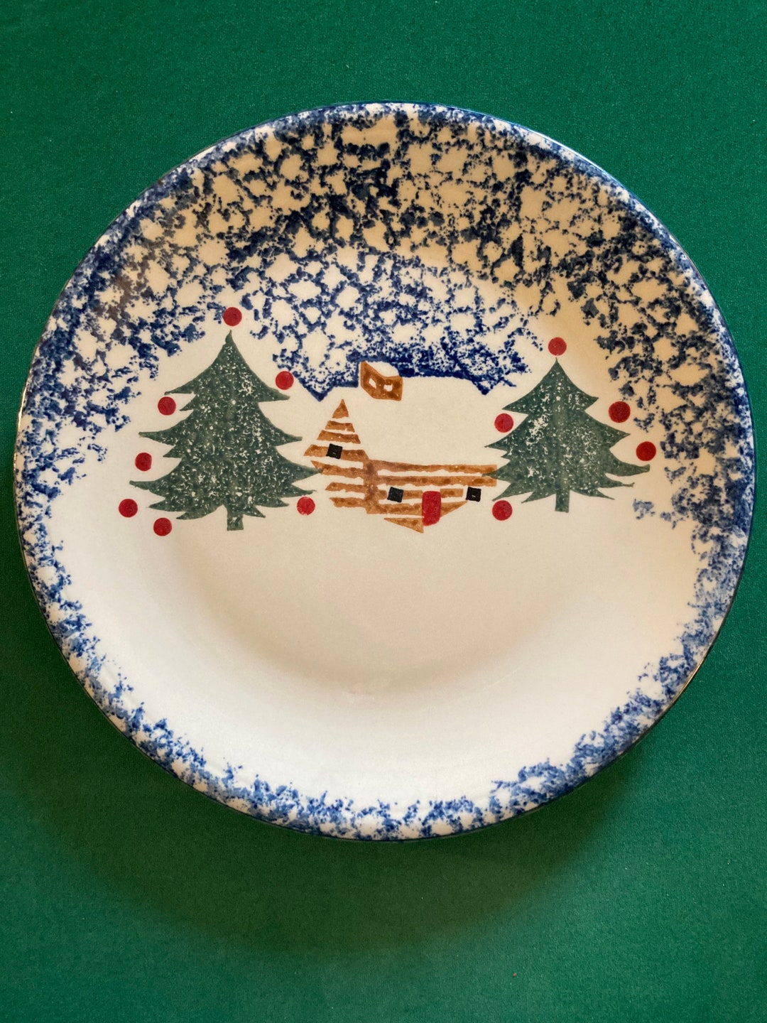 Cabin in the Snow Plate - Etsy