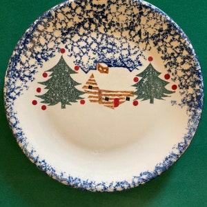 Cabin in the Snow Plate - Etsy