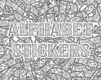 Corsiva Font Alphabet Vinyl Decals Full Alphabet Capital - Etsy