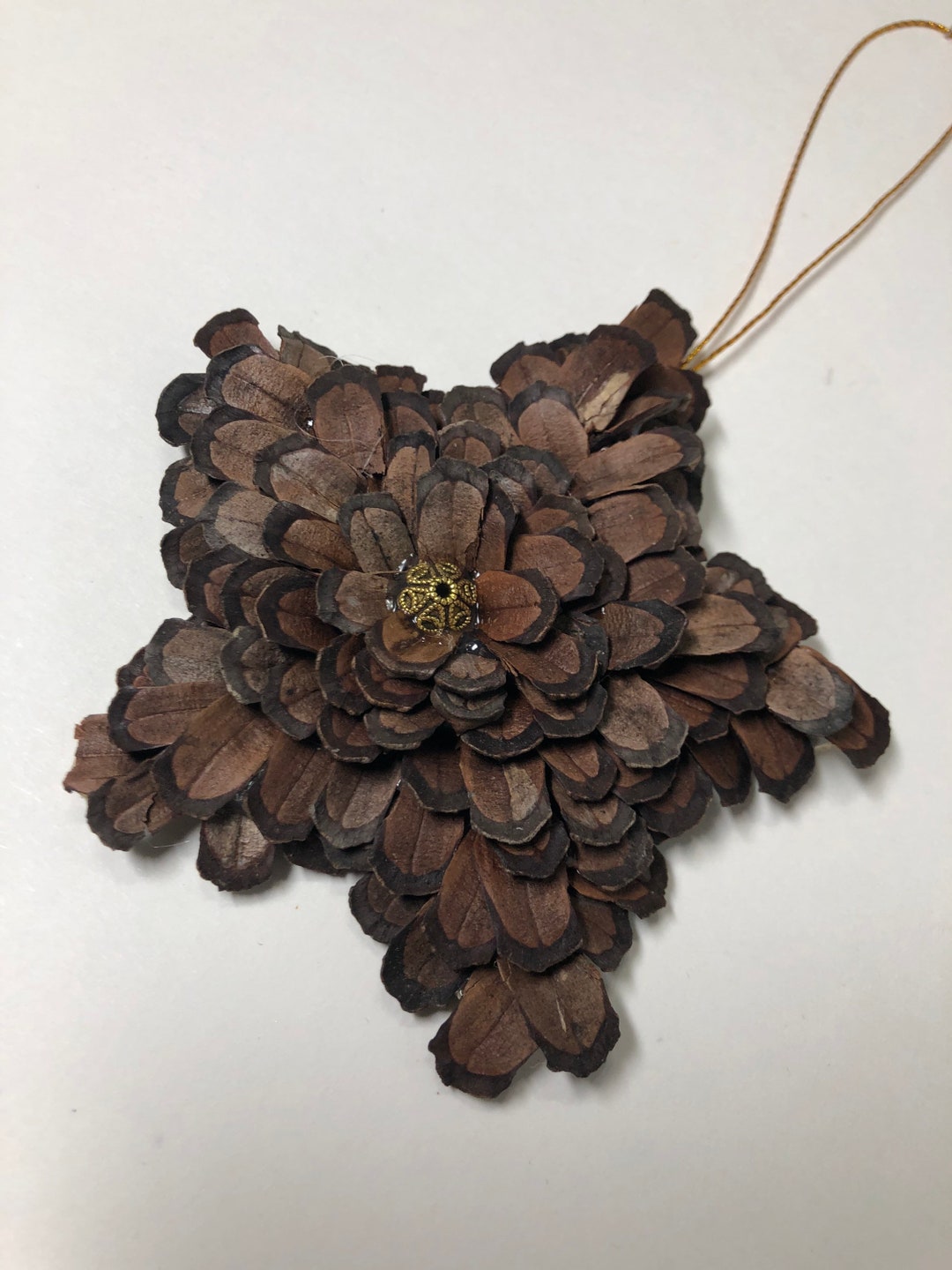 Natural Pine Cone Petal Star Ornament - Etsy