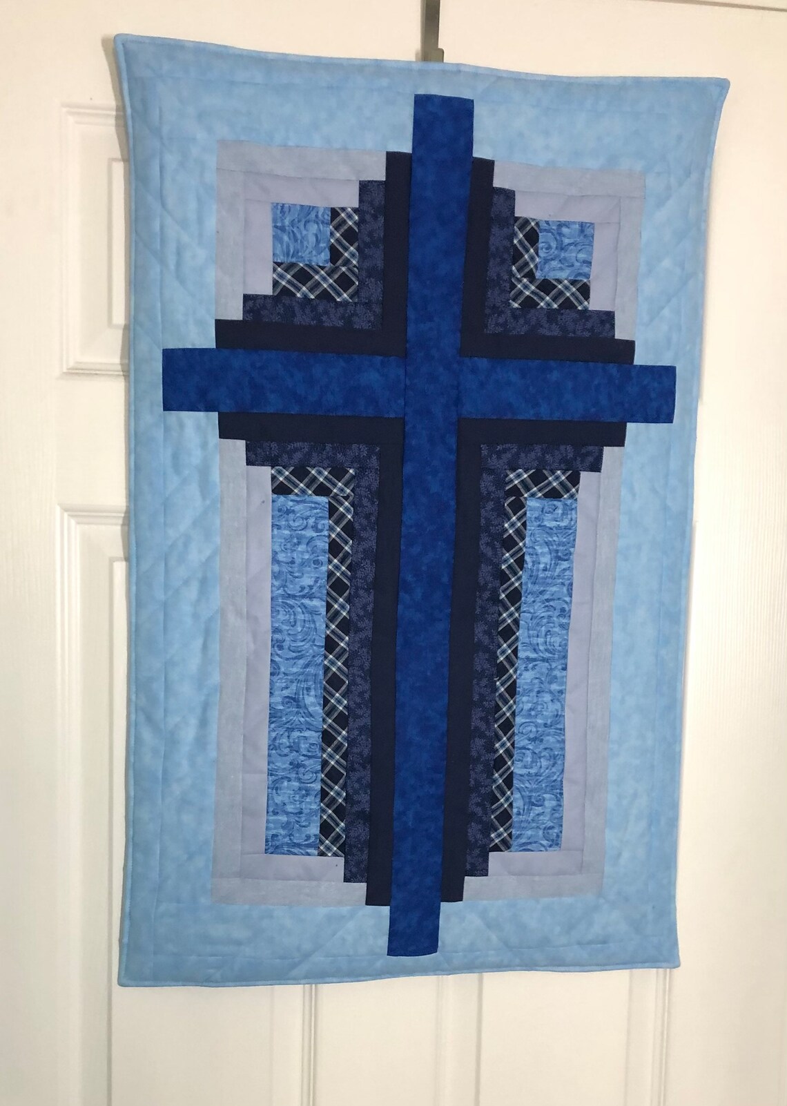 Log Cabin Cross Wall Hanging - Etsy