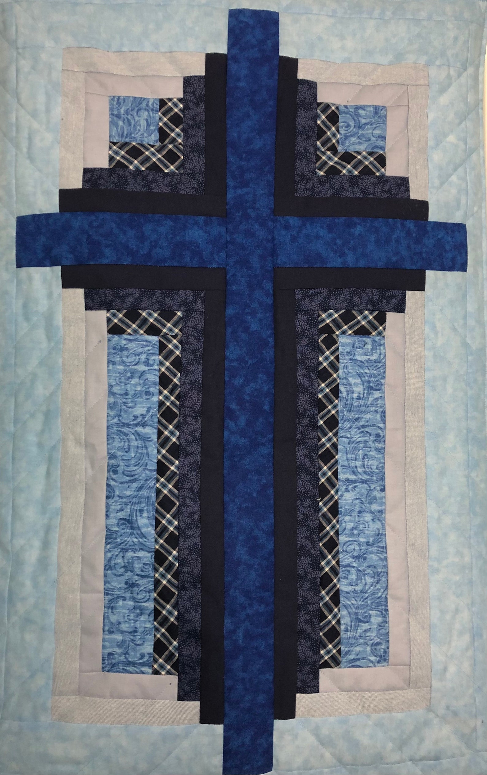 Log Cabin Cross Wall Hanging - Etsy