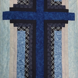 Log Cabin Cross Wall Hanging - Etsy