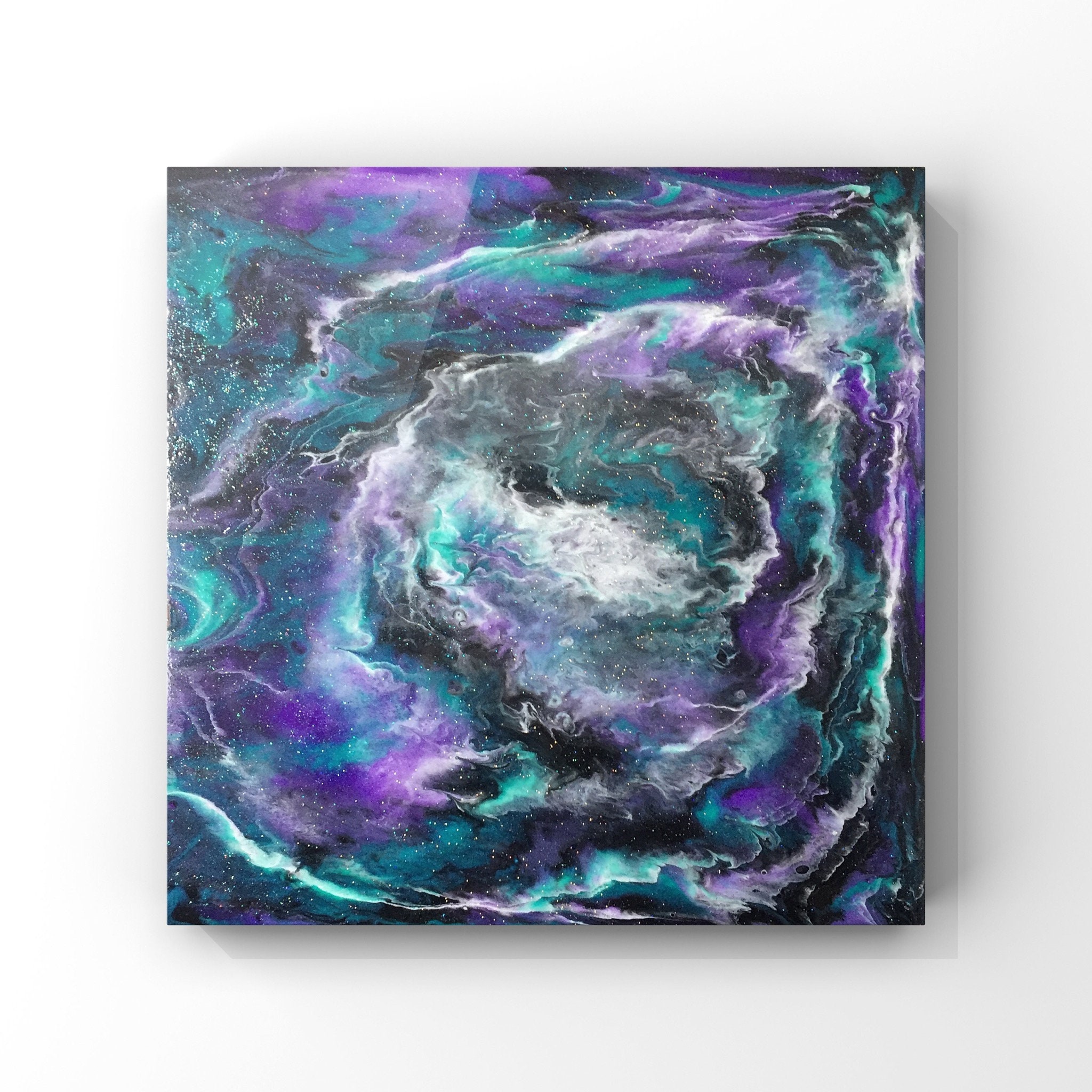 12 X 12 Galactic Glow in the Dark Space Art - Etsy