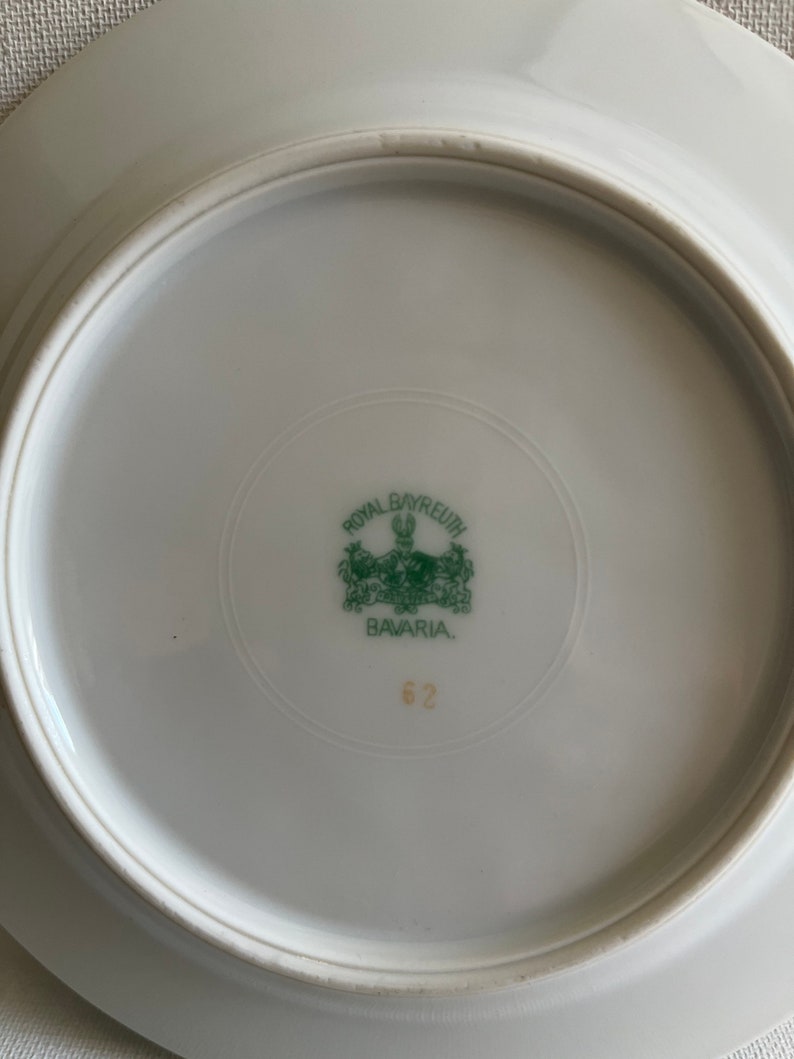 Vintage Royal Bayreuth Bavaria Plate Bread Plates 6pc Blue Urn - Etsy