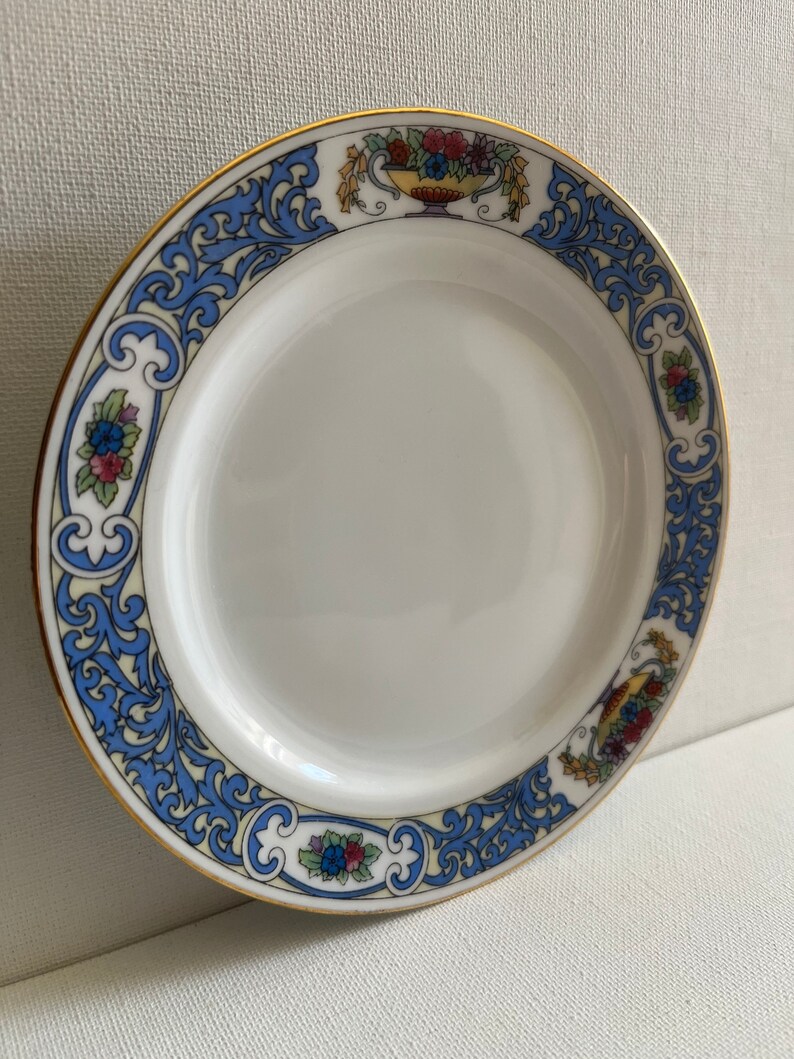 Vintage Royal Bayreuth Bavaria Plate Bread Plates 6pc Blue Urn - Etsy