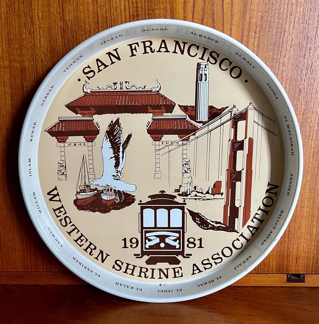 Vintage Malaikah Shriner San Francisco Western Shrine Association Metal ...