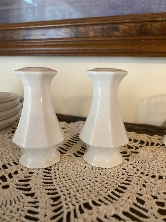 Vintage Ironstone Salt and Pepper Shakers | Etsy Vintage Ironstone Salt and Pepper Shakers | Etsy