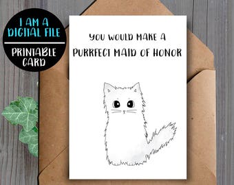 Wedding Proposal Cat - Etsy
