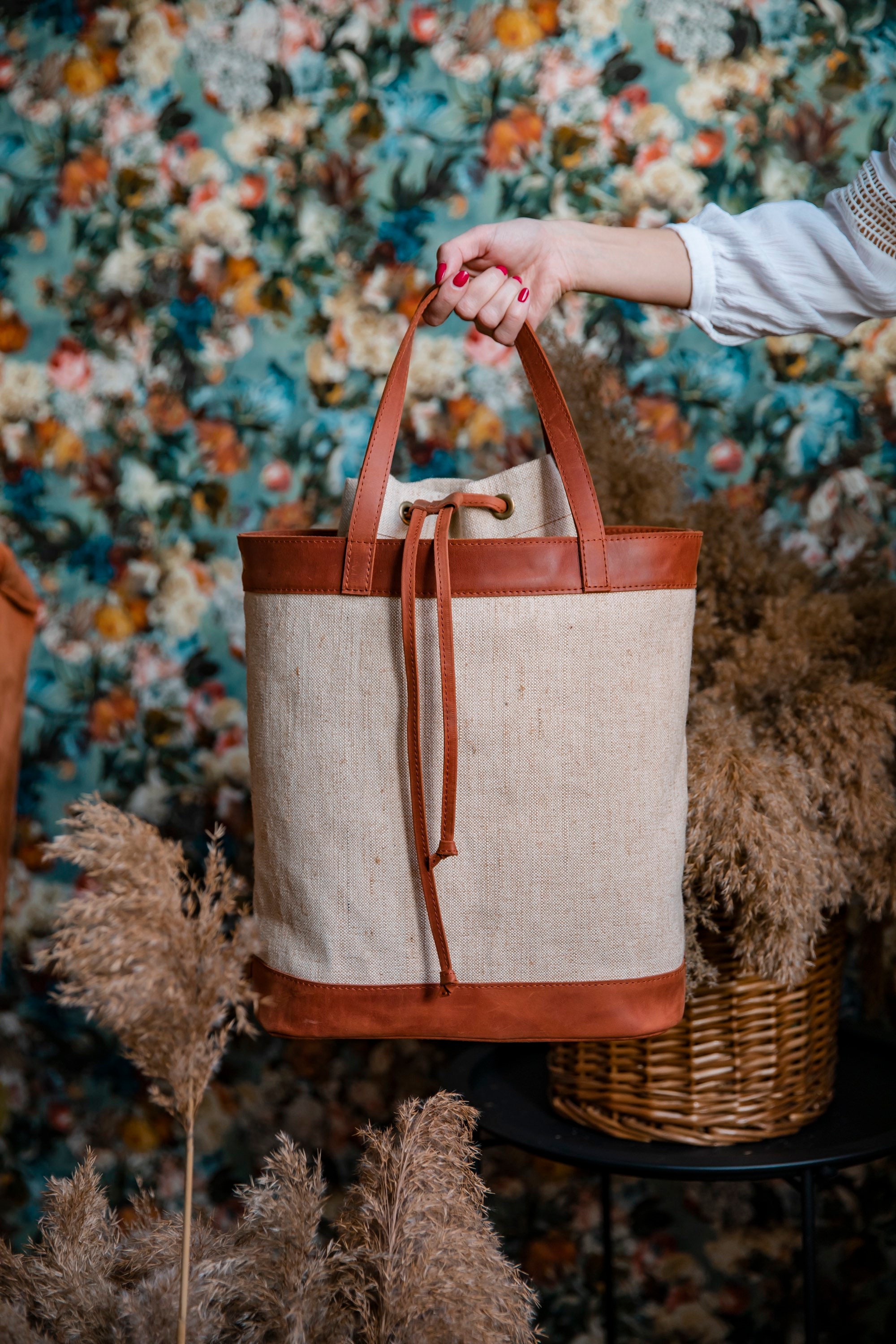 Leather Tote Bag Women Canvas Tote Bag Canvas Bag Women Large - Etsy