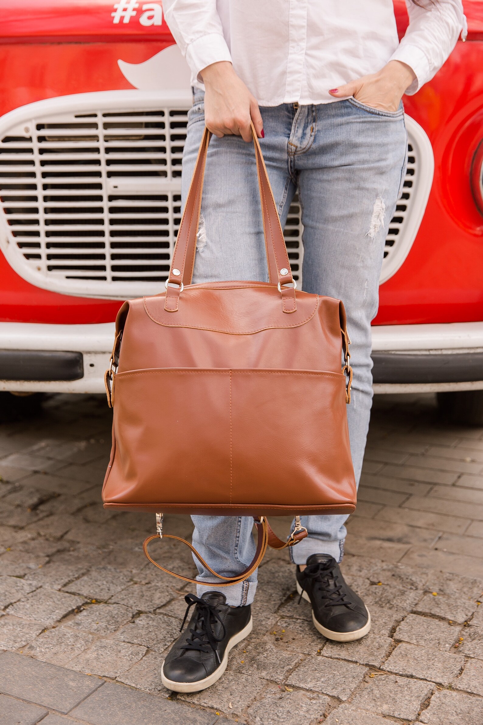 Brown Convertible Backpack Purse Convertible Tote Bag Women - Etsy