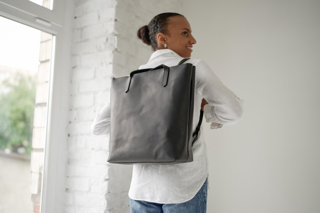 Extra Large Convertible Backpack Tote Leather Backpack Women ...