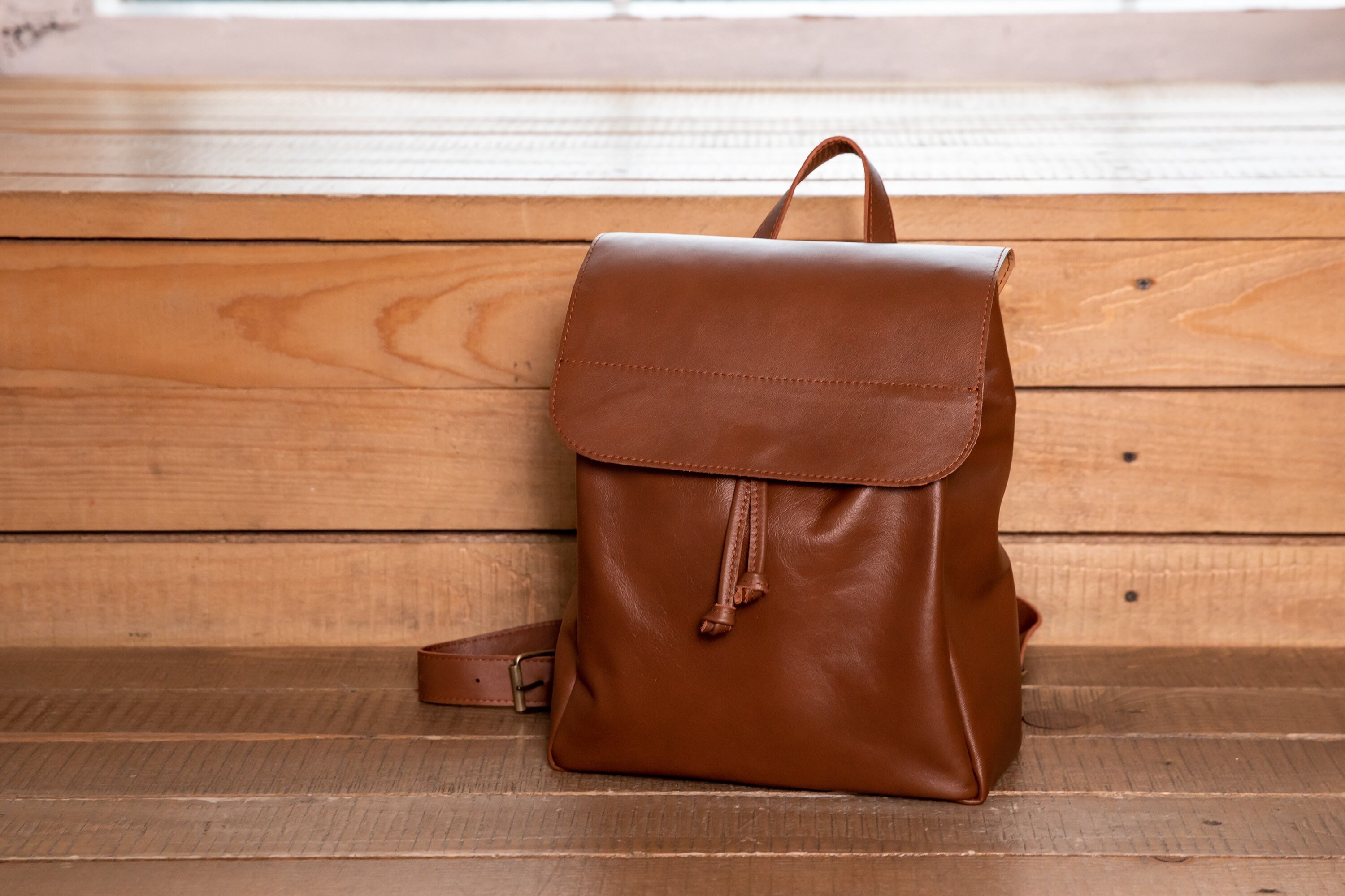 Leather Backpack Women Soft Leather Backpack Brown Backpack | Etsy