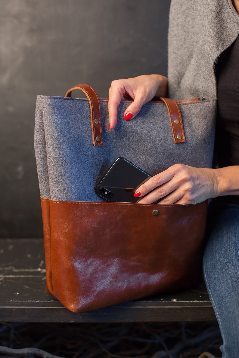 Felt Bag Women Felt Tote Bag Felt Laptop Bag Felted Bag - Etsy