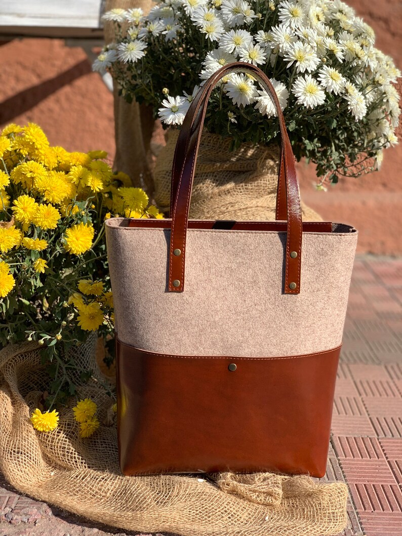 Felt Bag Women Felt Tote Bag Felt Laptop Bag Felted Bag - Etsy