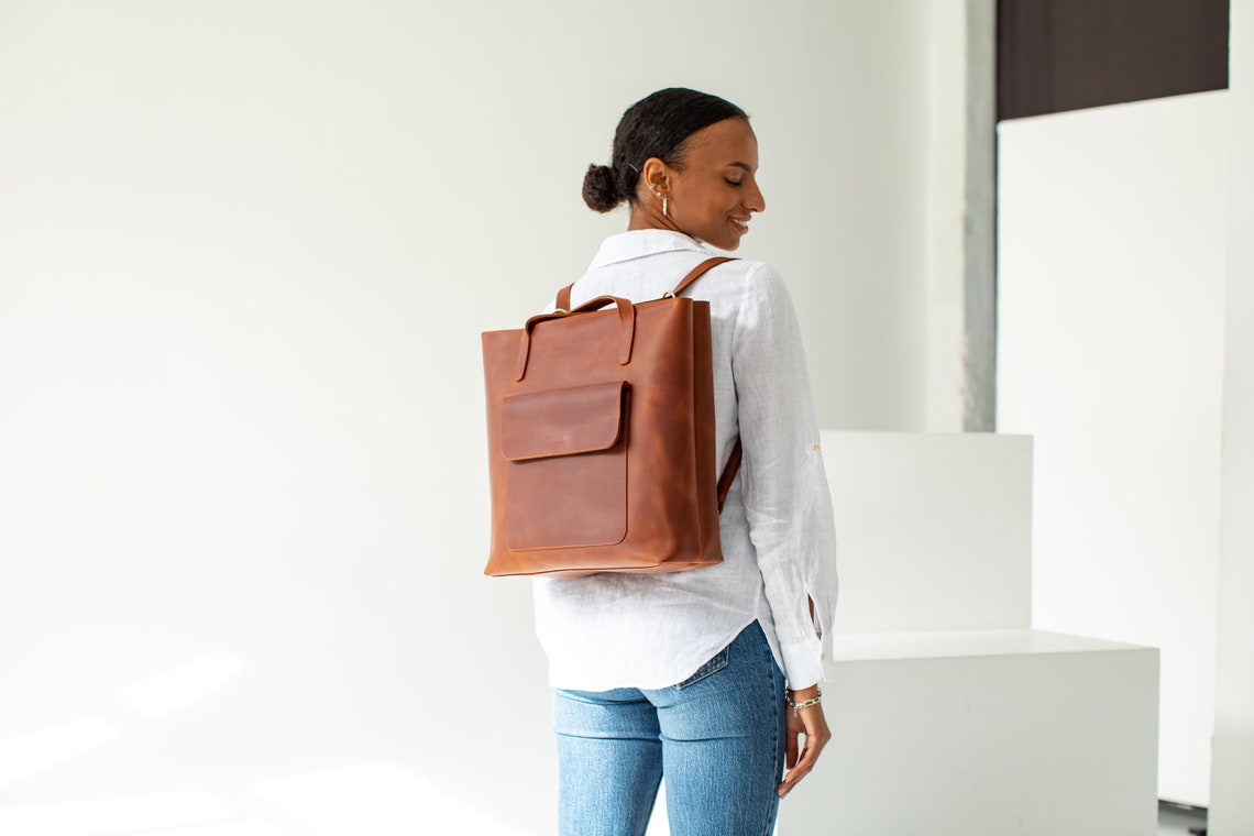Leather Convertible Backpack Purse Backpack Purse Leather - Etsy