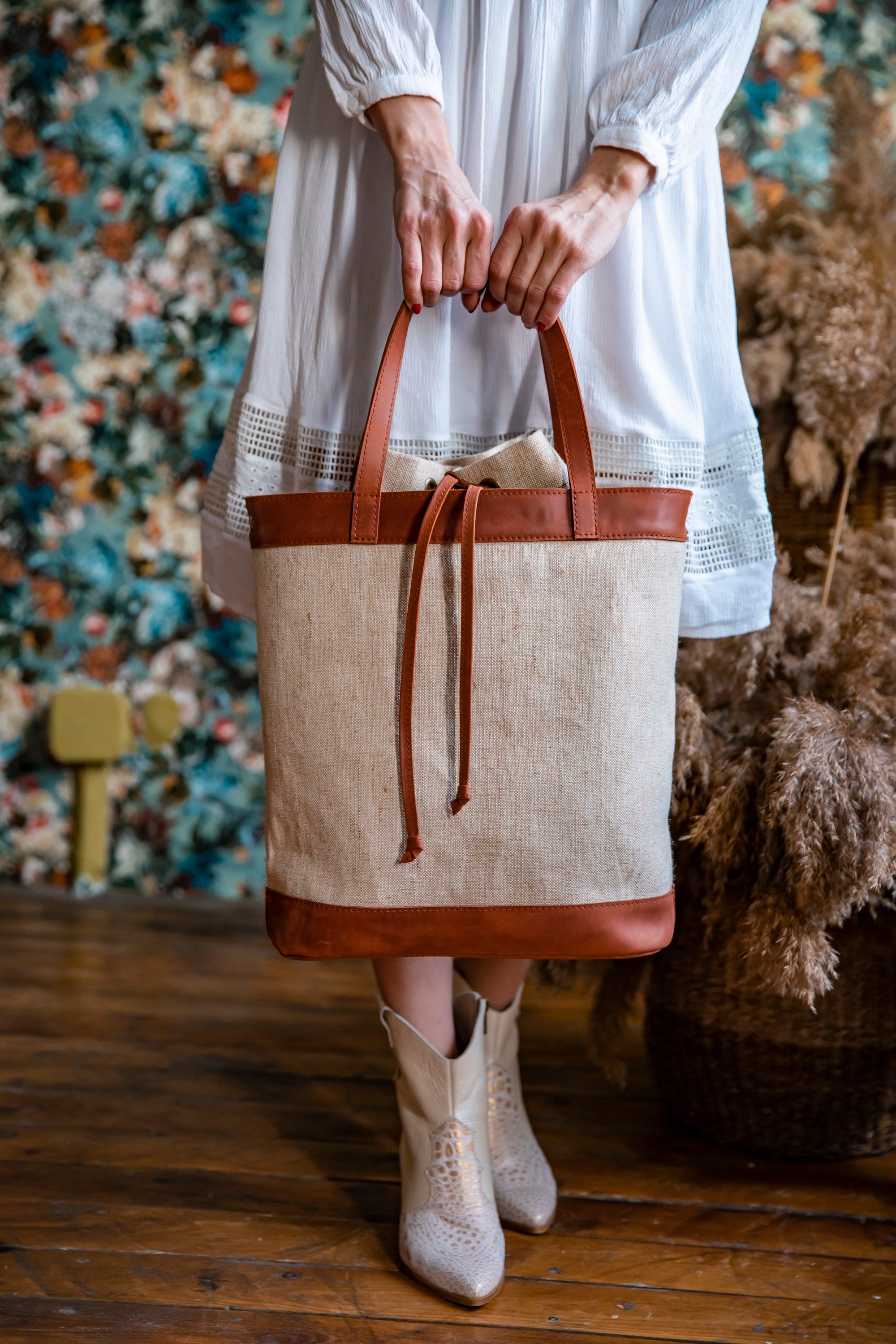 Leather Tote Bag Women Canvas Tote Bag Canvas Bag Women Large | Etsy