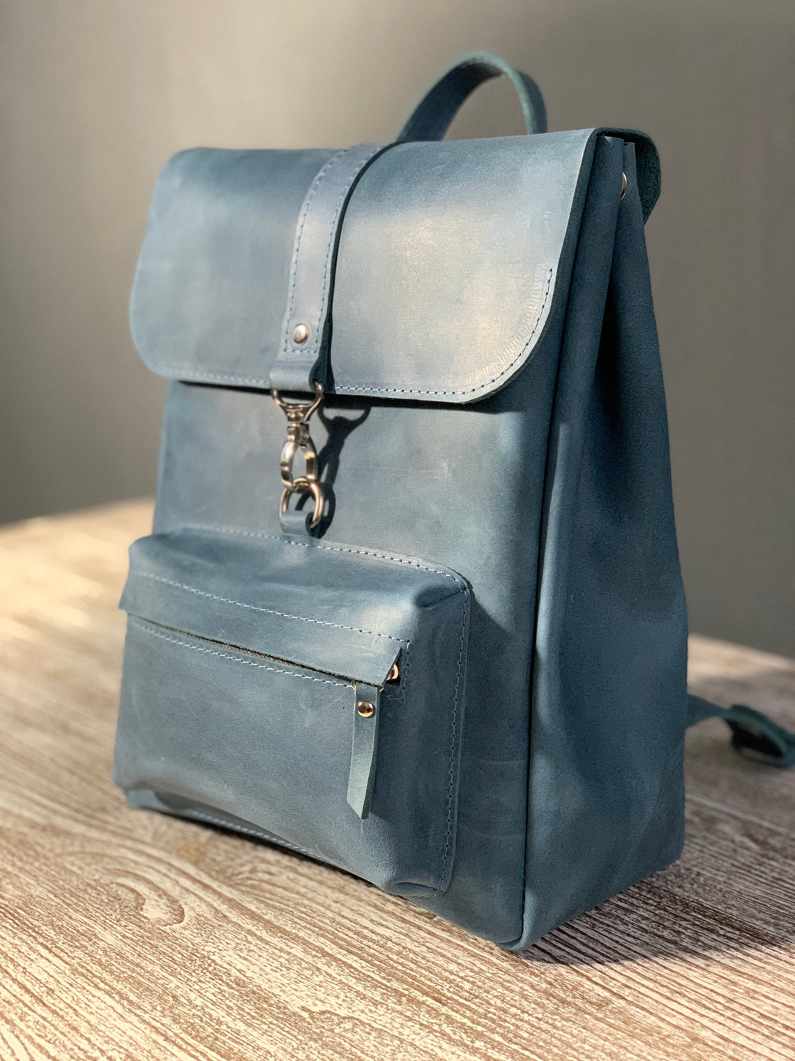 Green leather backpack Camera backpack Backpack women Leather | Etsy