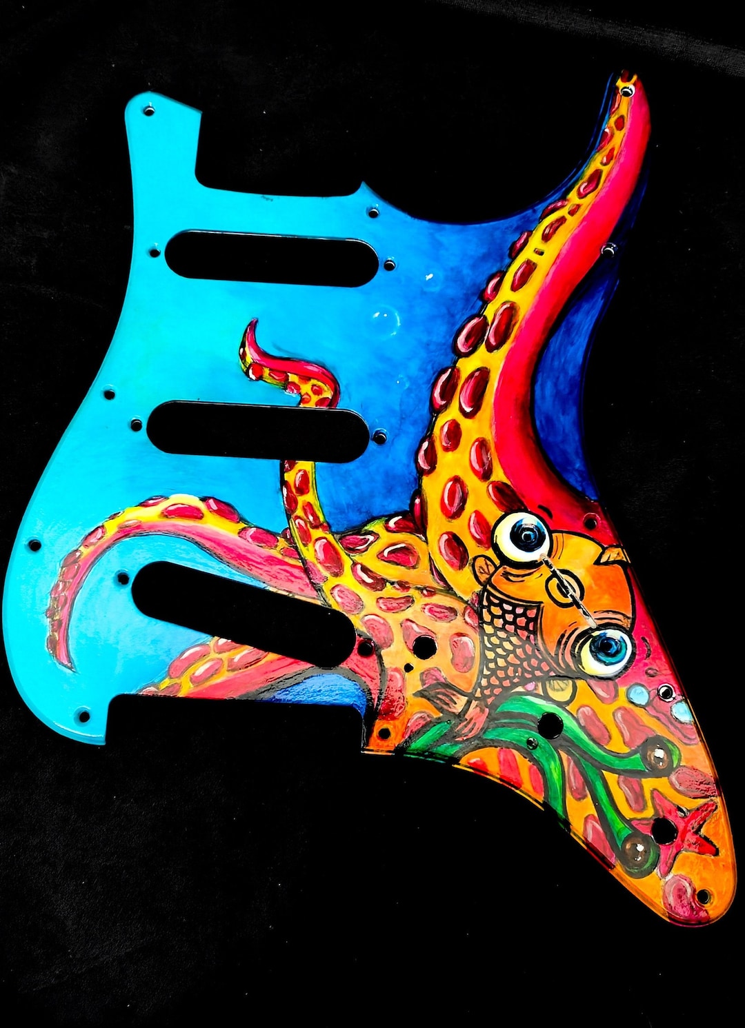 Custom Unique Guitar Pickguard Strat Style - Etsy