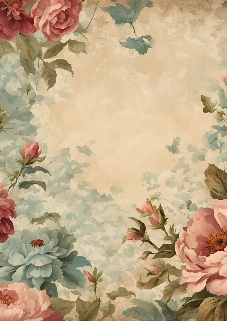 Vintage Floral Paper - Etsy