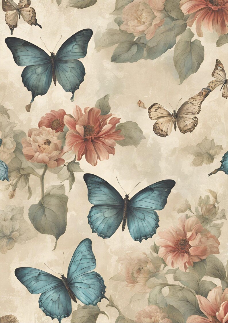 Vintage Floral Paper - Etsy