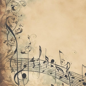 Music Background, Scrapbook Paper - Etsy