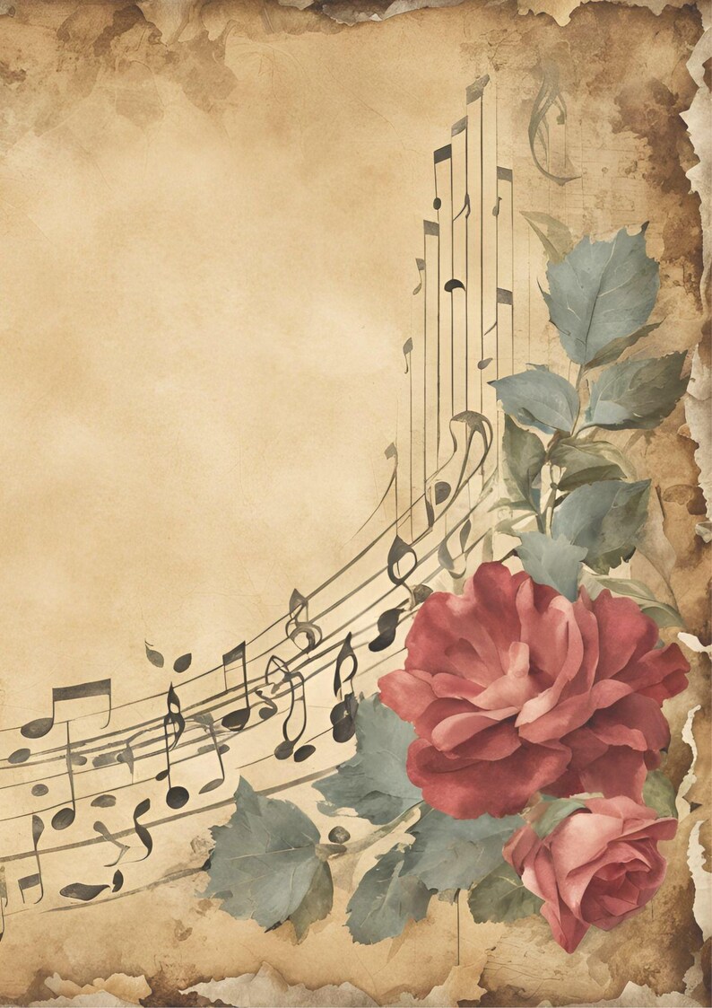 Music Background, Scrapbook Paper - Etsy