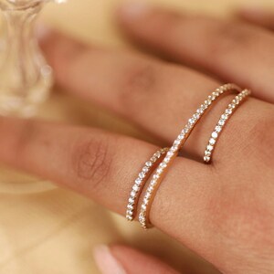 Two Finger Ring, Dual Finger Helix Ring, Double Finger Ring, High ...