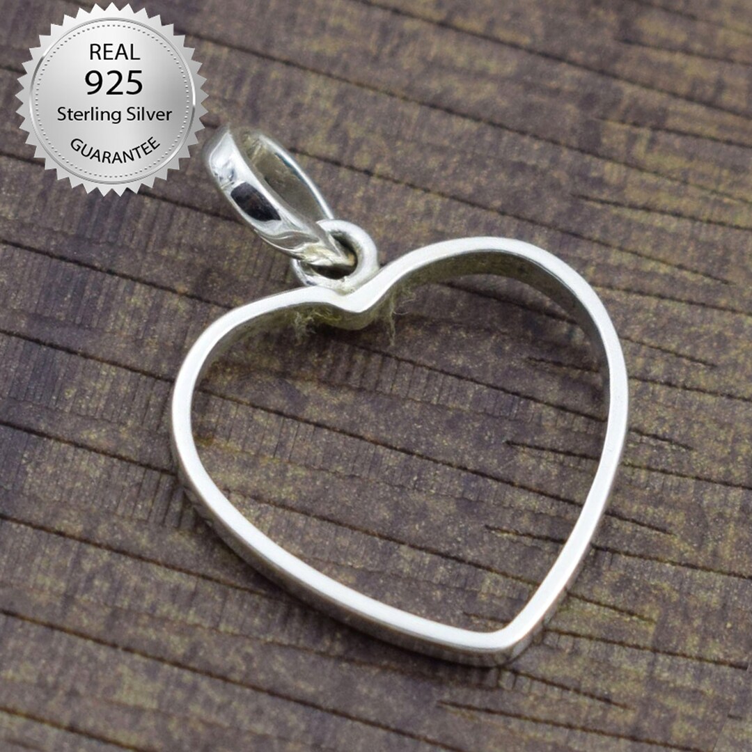 Blank Setting Pendant Collet 5x5 MM to 30x30 MM Heart Shape Gemstone ...