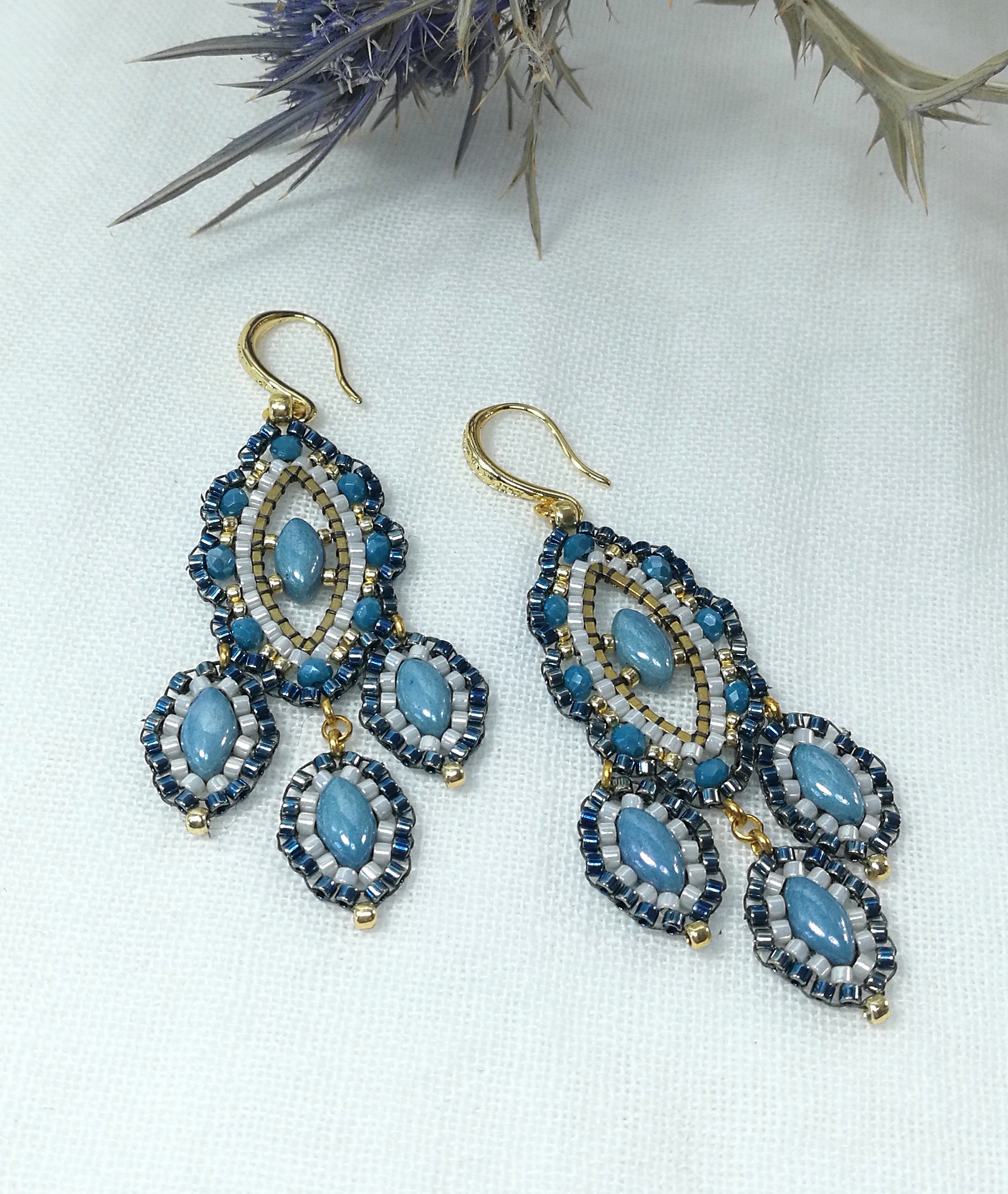 Pendientes colgantes azules especiales, pendientes para el día a día ...