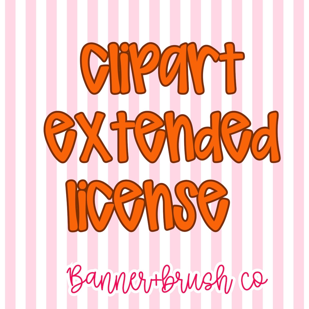 Extended Digital License | Editable Template Use | Clipart Digital ...