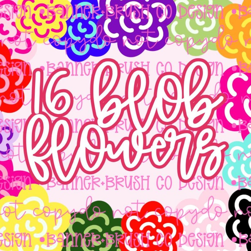 Flowers Drawing Template - Etsy