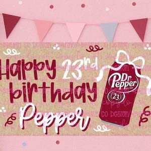 Soda Birthday Banner Template | Editable Canva Banner | 35x60 DIY ...