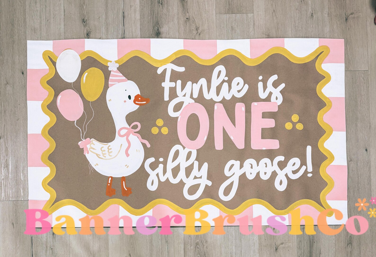One Silly Goose Birthday Banner Template | Editable Canva Banner ...