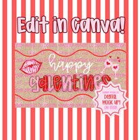 Happy Valentines Day Banner Template | Editable Canva Banner | 35x60 ...