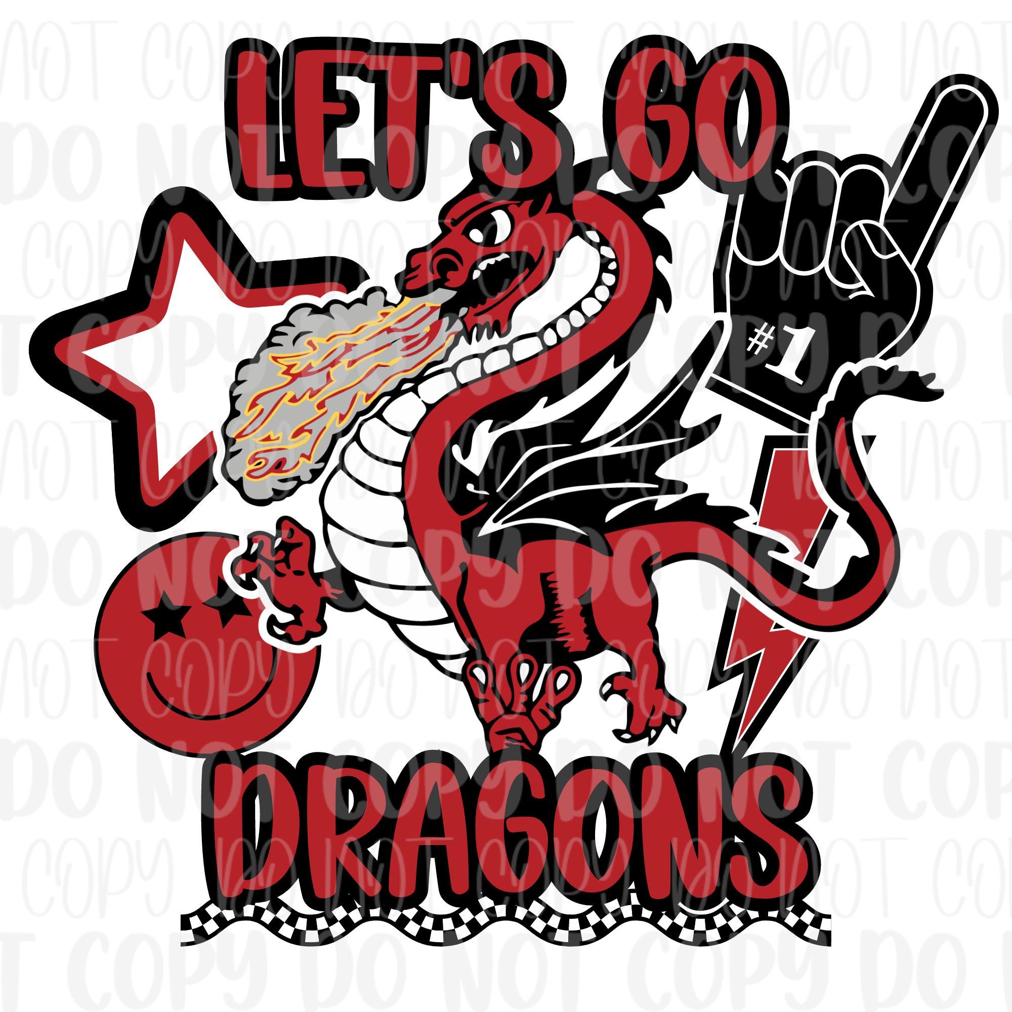 Lets Go Dragons Png, School Spirit Png, Gold and Black, Checkered, Png ...