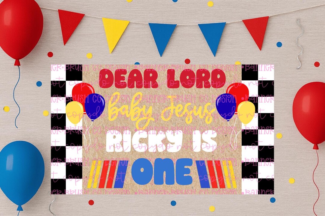 Talladega Nights Birthday Banner Template | Editable Canva Banner ...