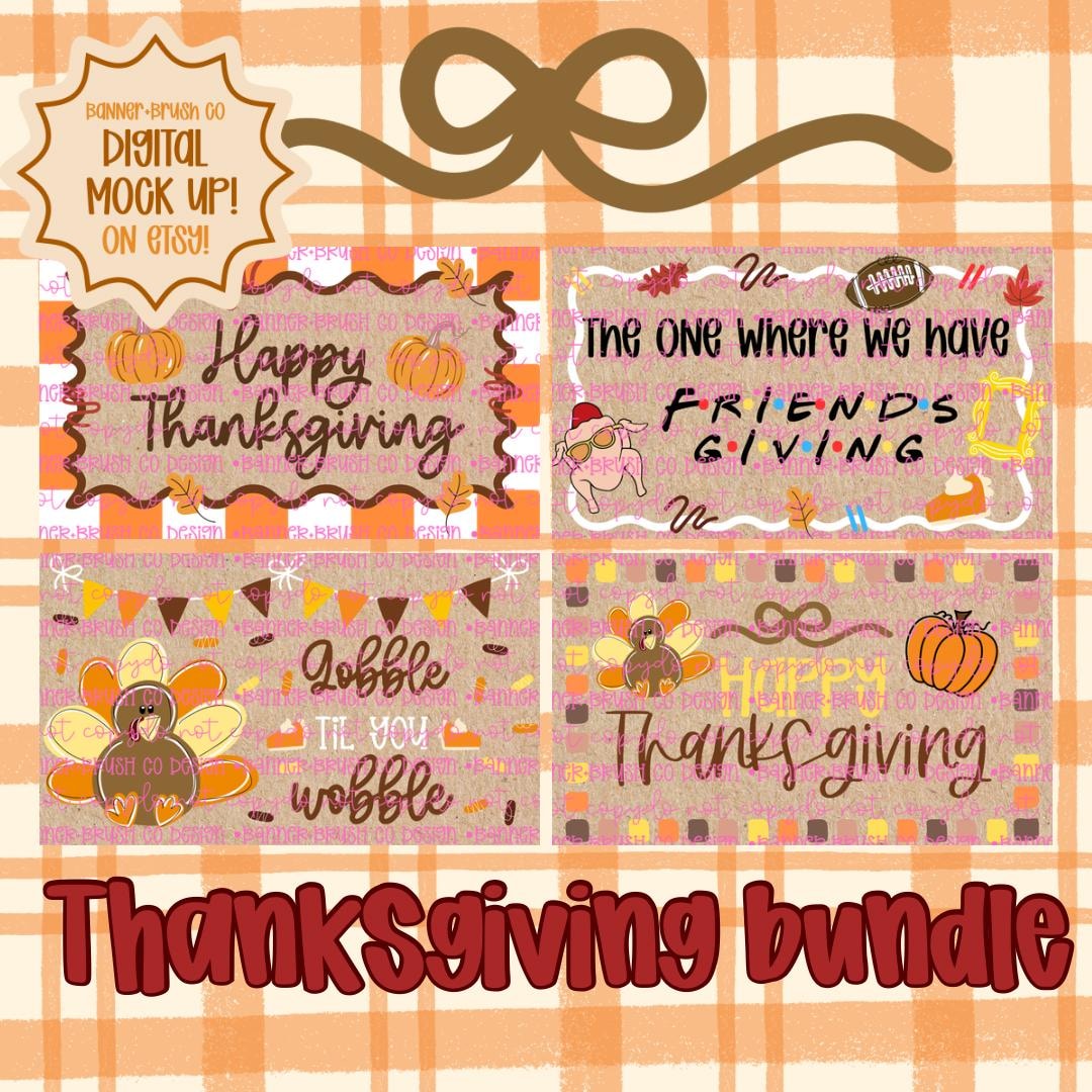 Thanksgiving Banner Template Bundle | Editable Canva Banner | 35x60 DIY ...