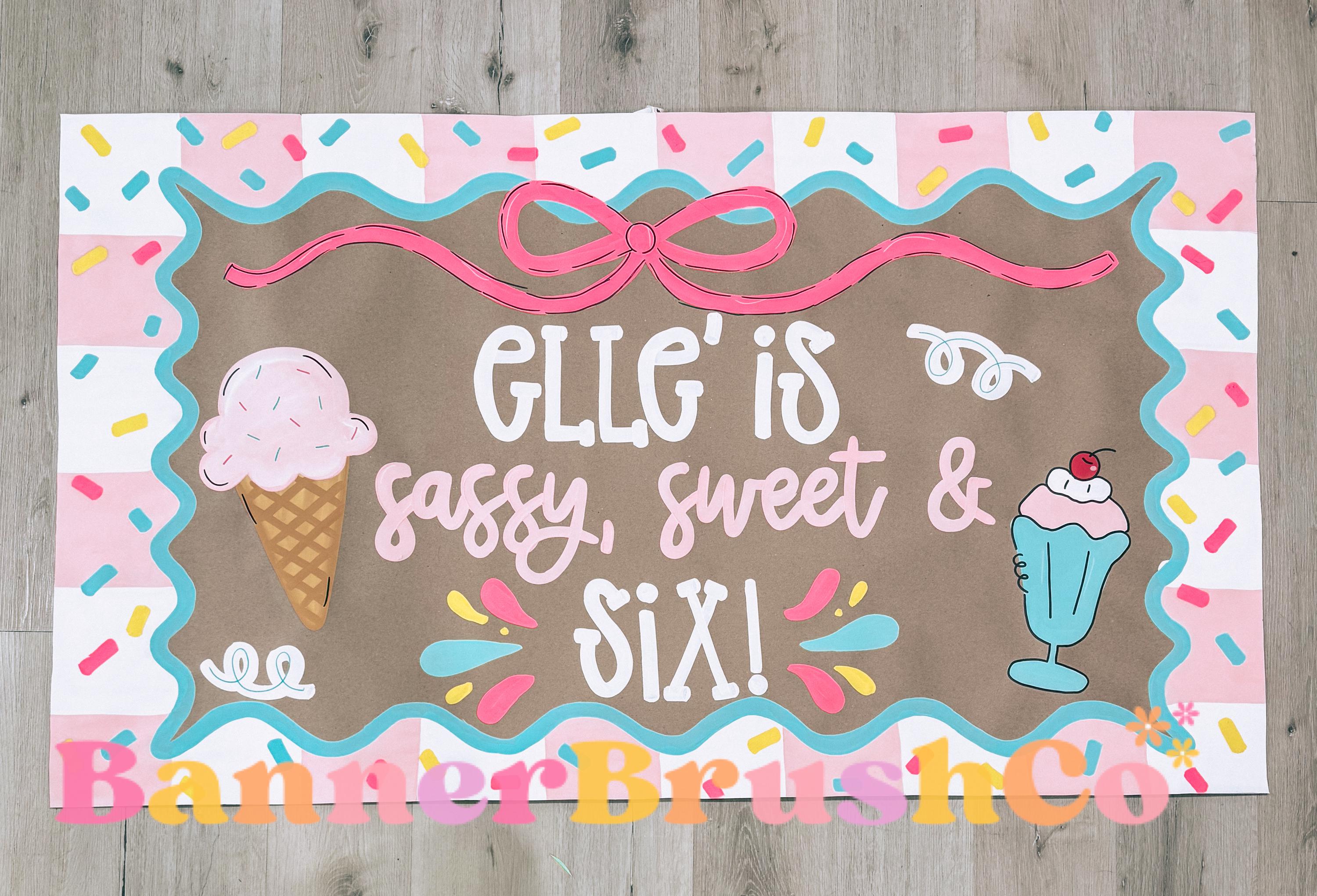 Sassy Sweet and SIX SEVEN Banner Template | Editable Canva Banner ...
