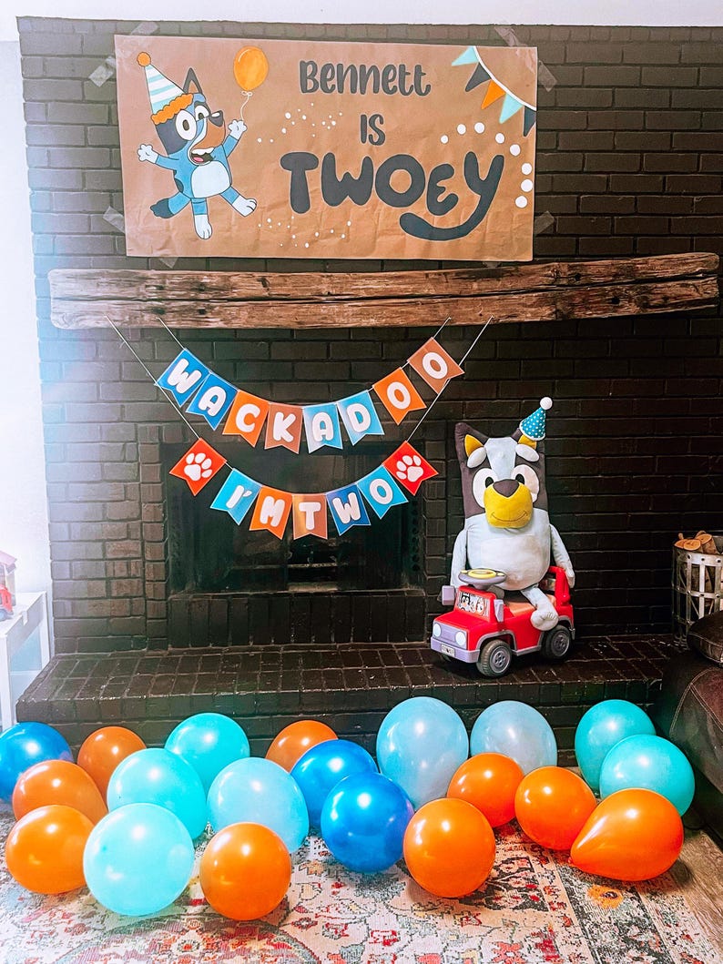 Custom Hand Painted Bluey Banner - Etsy