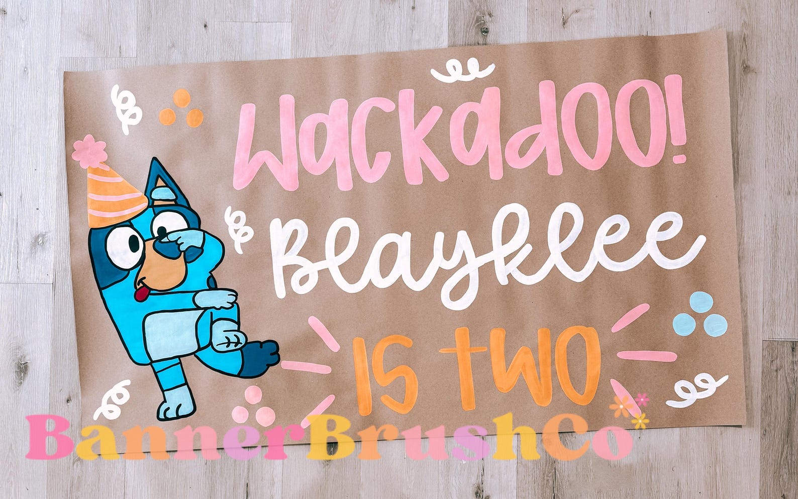 Custom Hand Painted Bluey Banner - Etsy