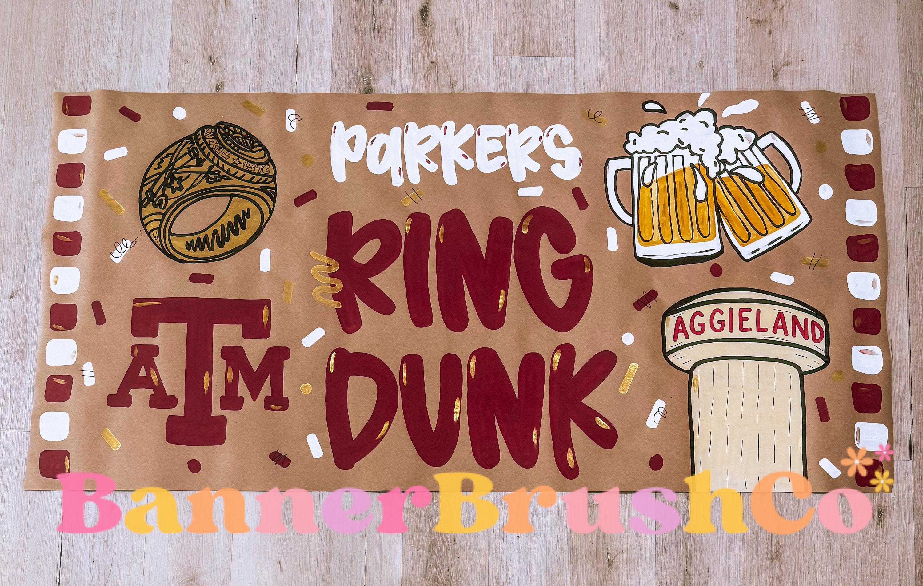 Aggie Ring Dunk Banner Template | Editable Canva Banner | 35x60 DIY ...