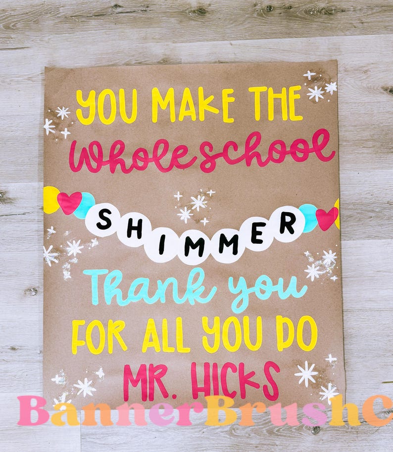 Teacher/principal Appreciation Banner - Etsy