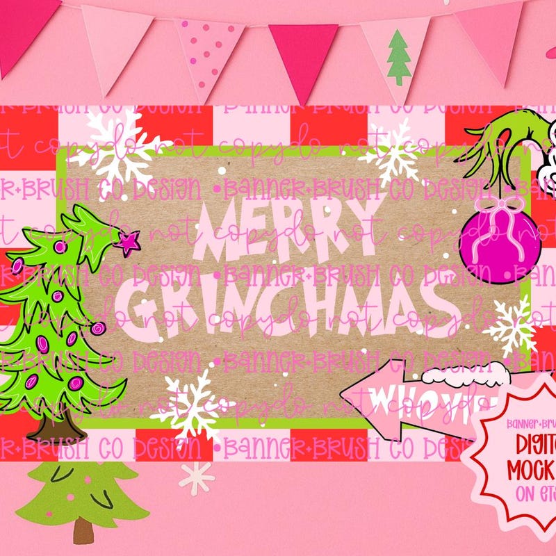 Grinchmas Painted Banner - Etsy