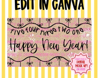 2026 NEW Year Banner Template | Editable Canva Banner | 35x60 DIY ...