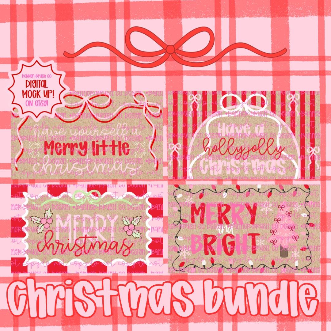 Christmas Banner Template Bundle | Editable Canva Banner | 35x60 DIY ...