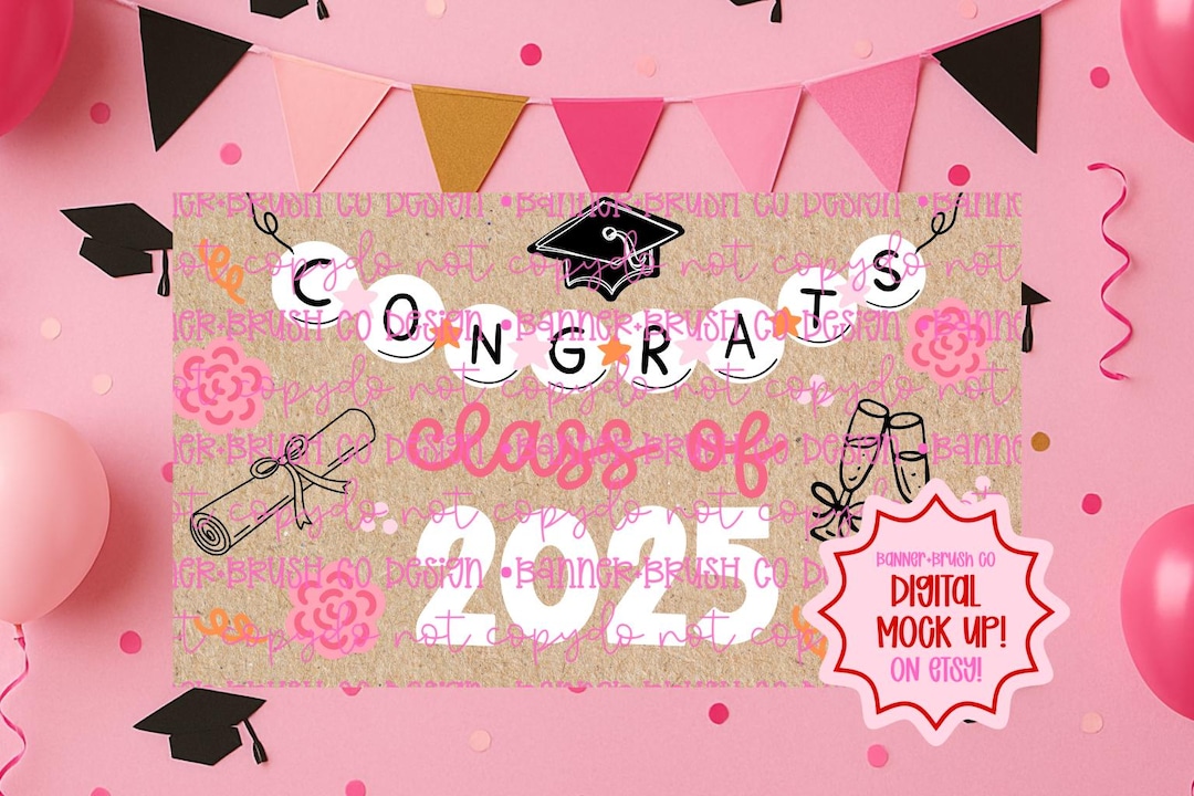 Graduation Banner Template | Editable Canva Banner | 35x60 DIY Painted ...
