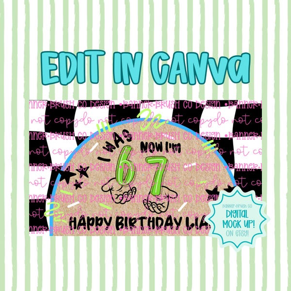 6/7 Banner Template - Etsy