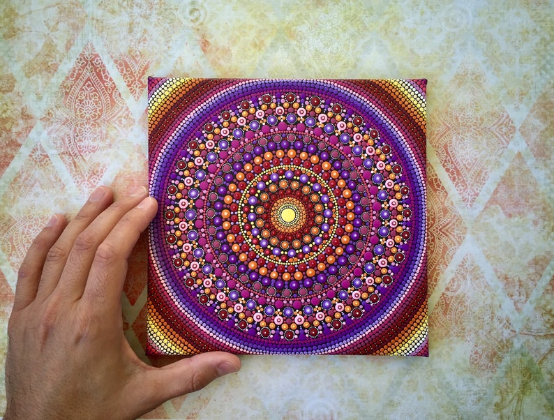 Original Mandala canvas | Etsy